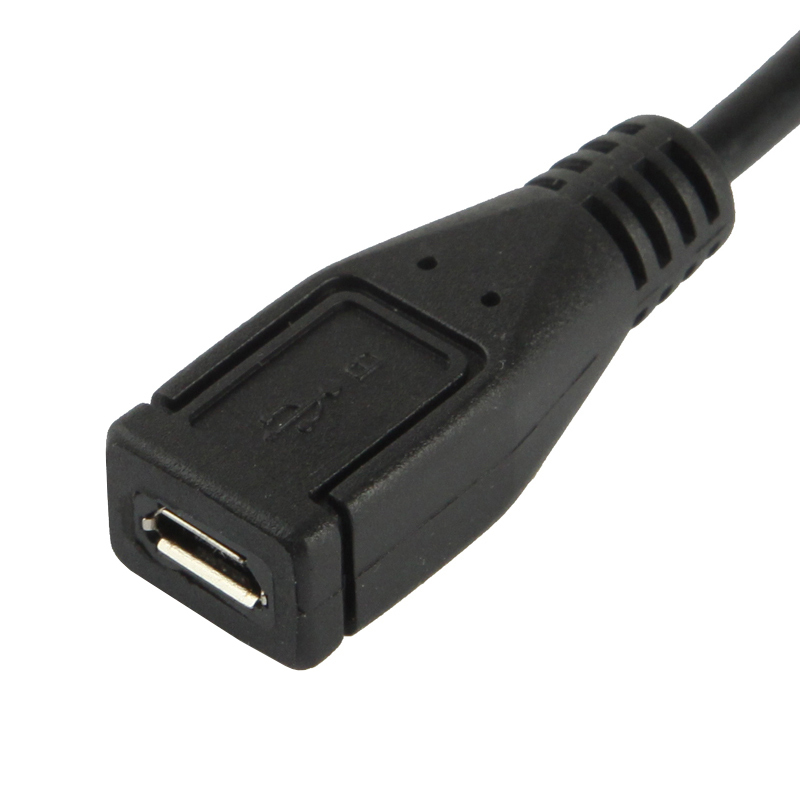 Short 90 Degree Right Angle Micro USB Cable (Male to Female)